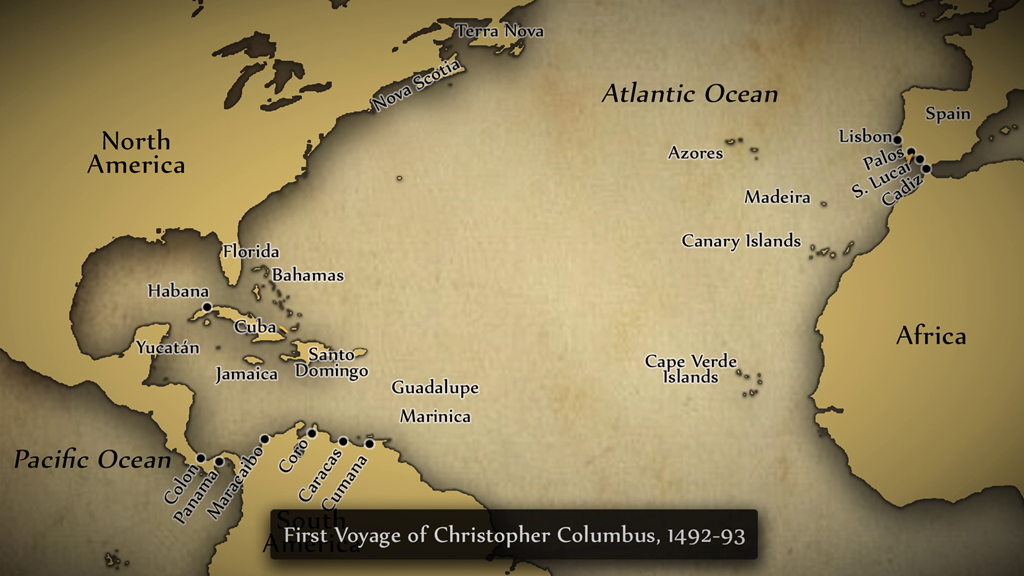 Christopher Columbus Second Voyage Map Christopher Columbus Voyage Map