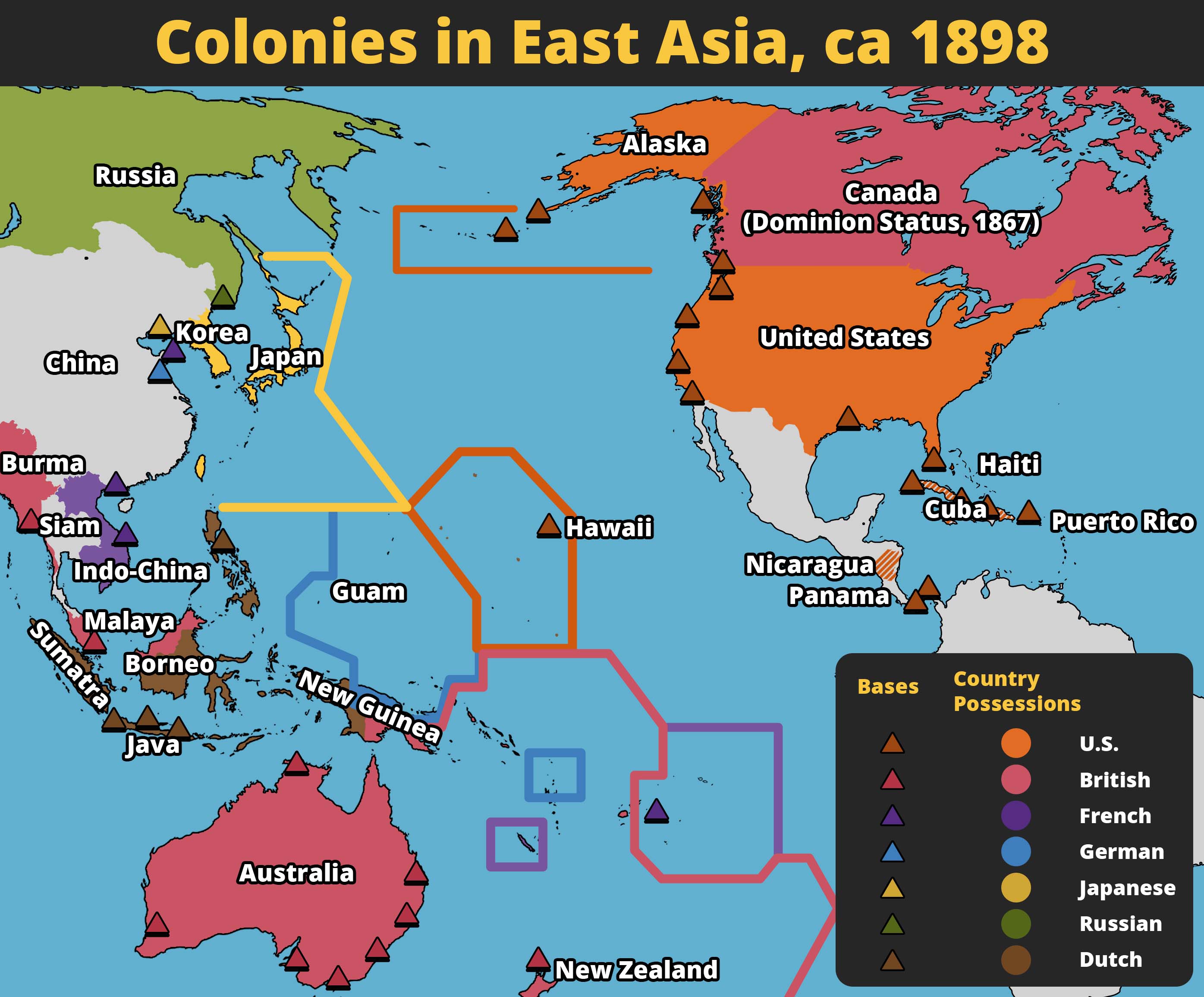 British Empire Map 1850